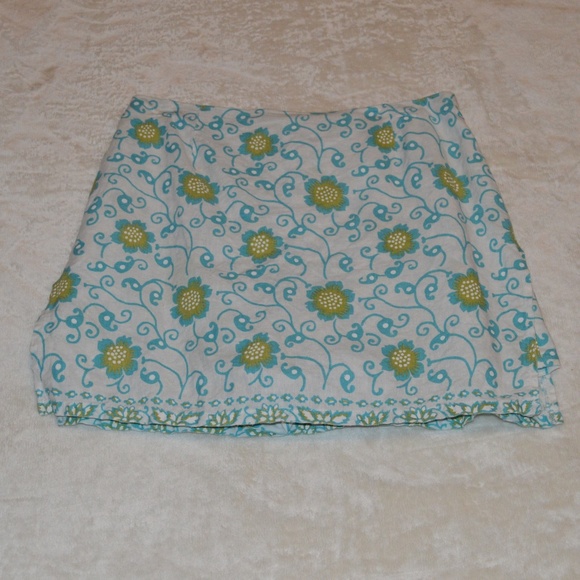 Boston Proper | Shorts | Boston Proper Linen Skort Turquoise Floral ...